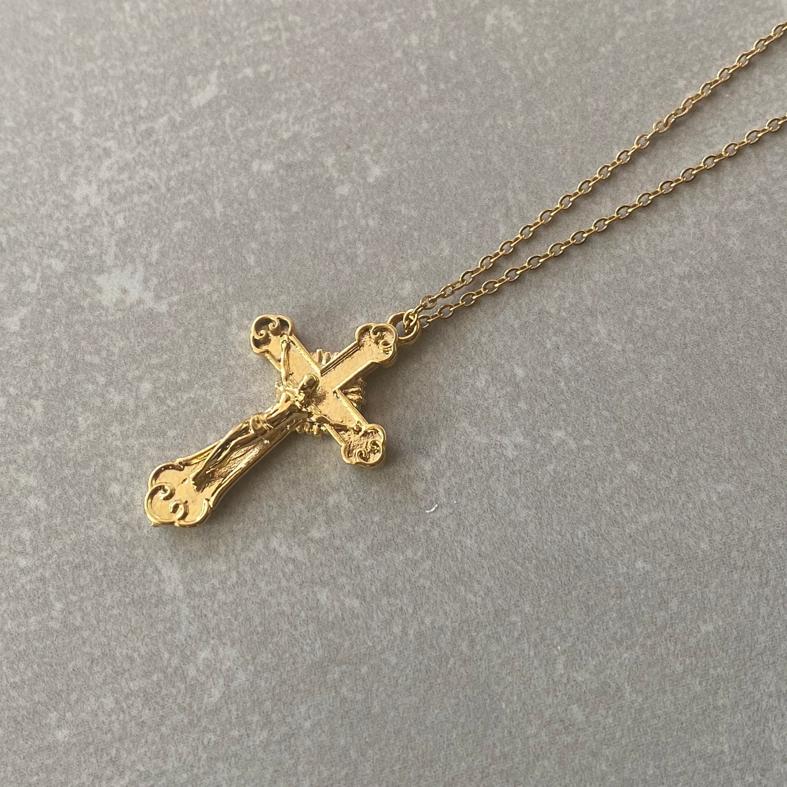 Cross Jesus Necklace Cross Charm Necklace Womens Cross Chain - Etsy