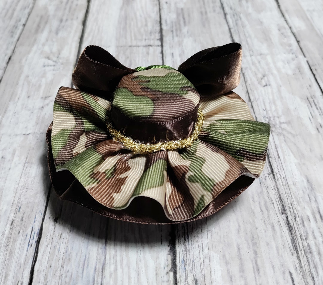 Camouflage Hat for Girls, Camouflage Hair Clip, Army Inspired Millinery ...