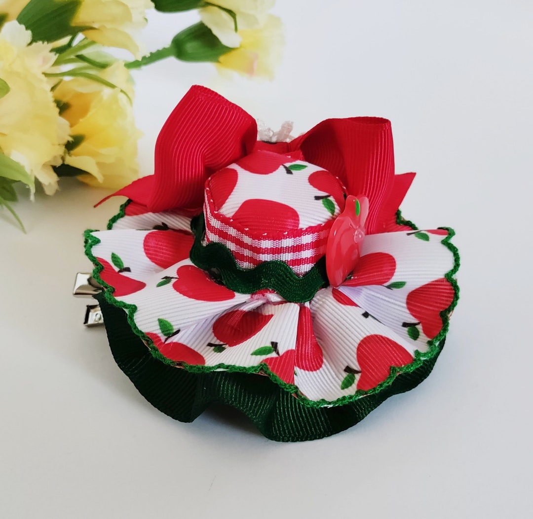 Red Apples Mini Hat for Girls, Tea Party Hat, Millinery for Girls ...