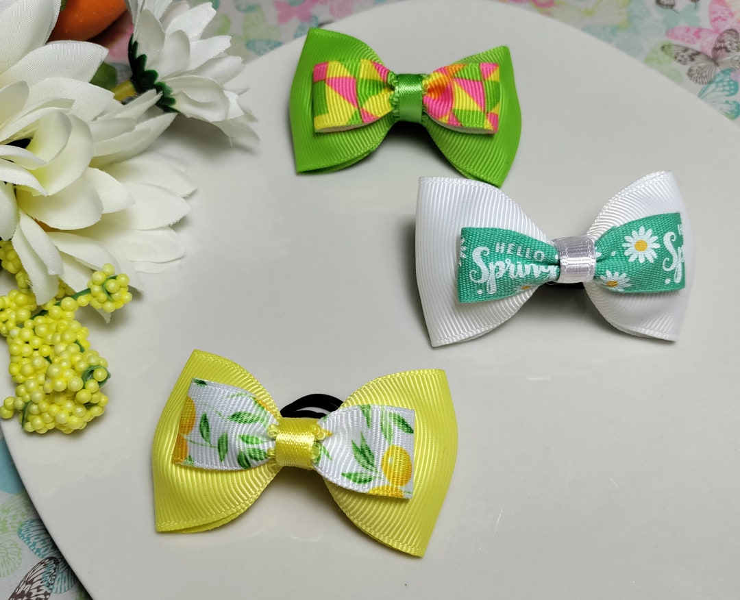 Summer Bows for Dogs, Dogs Bows, Ribbon Bows for Pets, One Size Bows ...