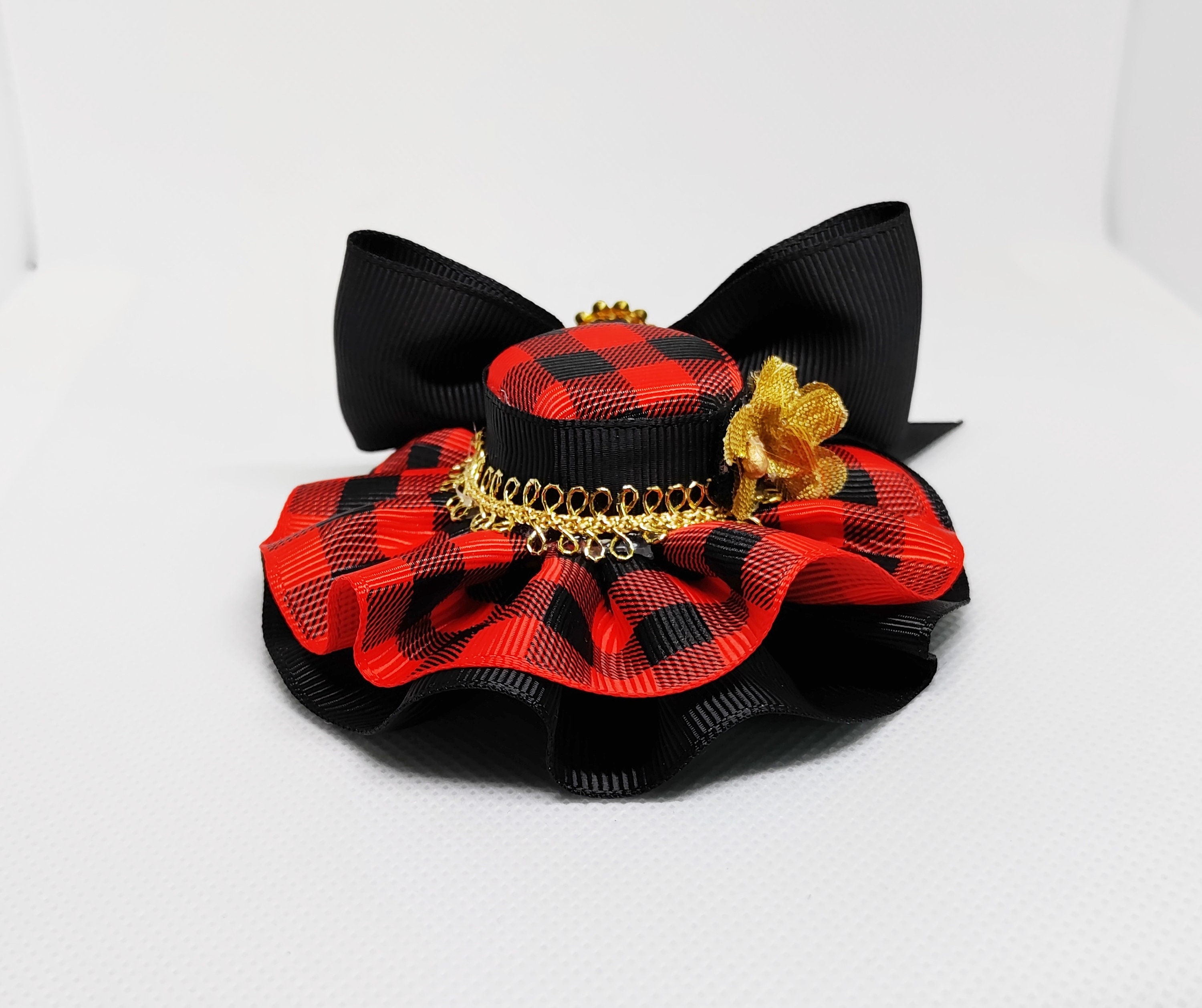 Buffalo Check Hat Red Buffalo Plaid Hat Mini Hat Tea Party - Etsy