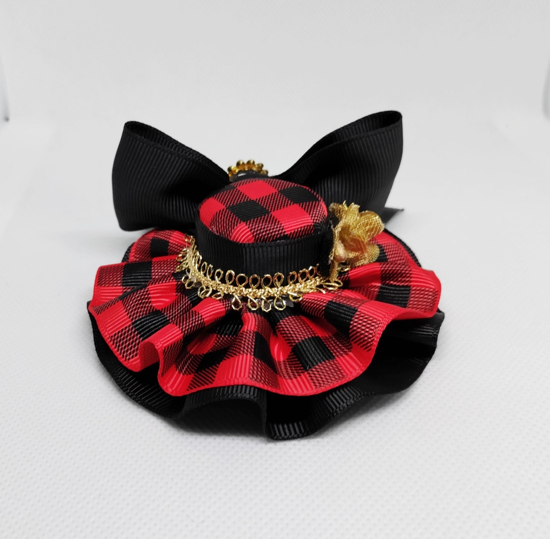 Buffalo Check Hat Red Buffalo Plaid Hat Mini Hat Tea Party - Etsy