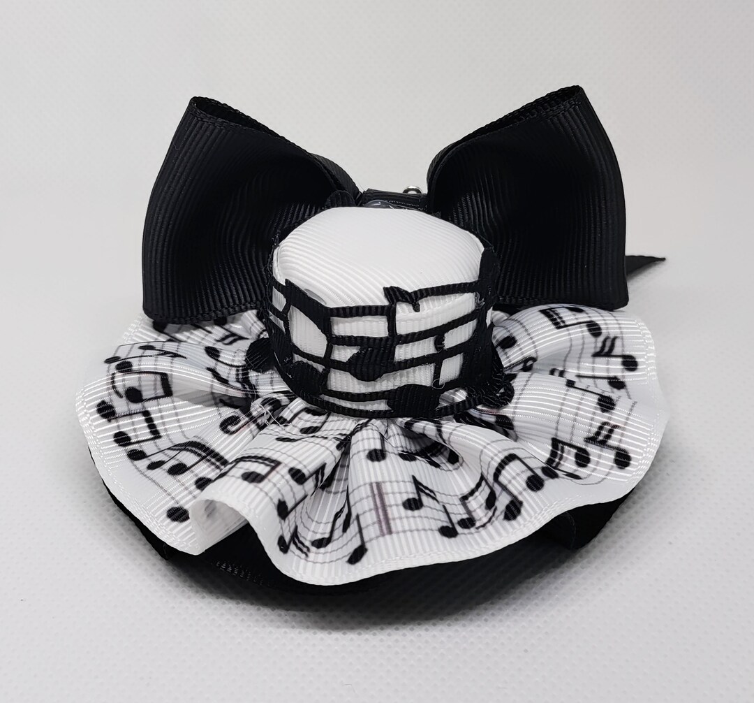 Musical Notes Mini Hat, Mini Hat Hair Clip, Cranial Helmet Mini Hat ...