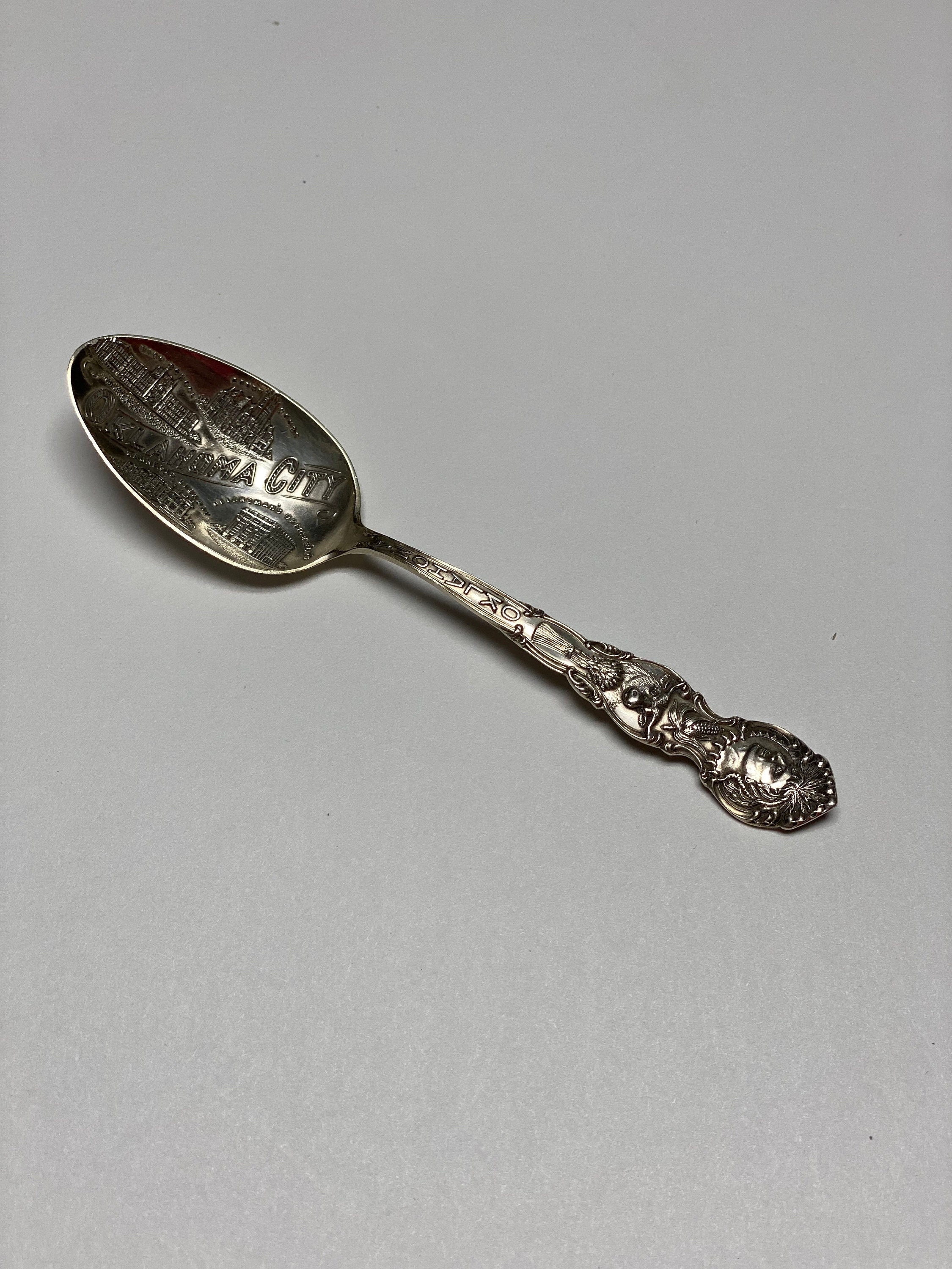 Antique Sterling Silver Collector's Spoon oklahoma City - Etsy
