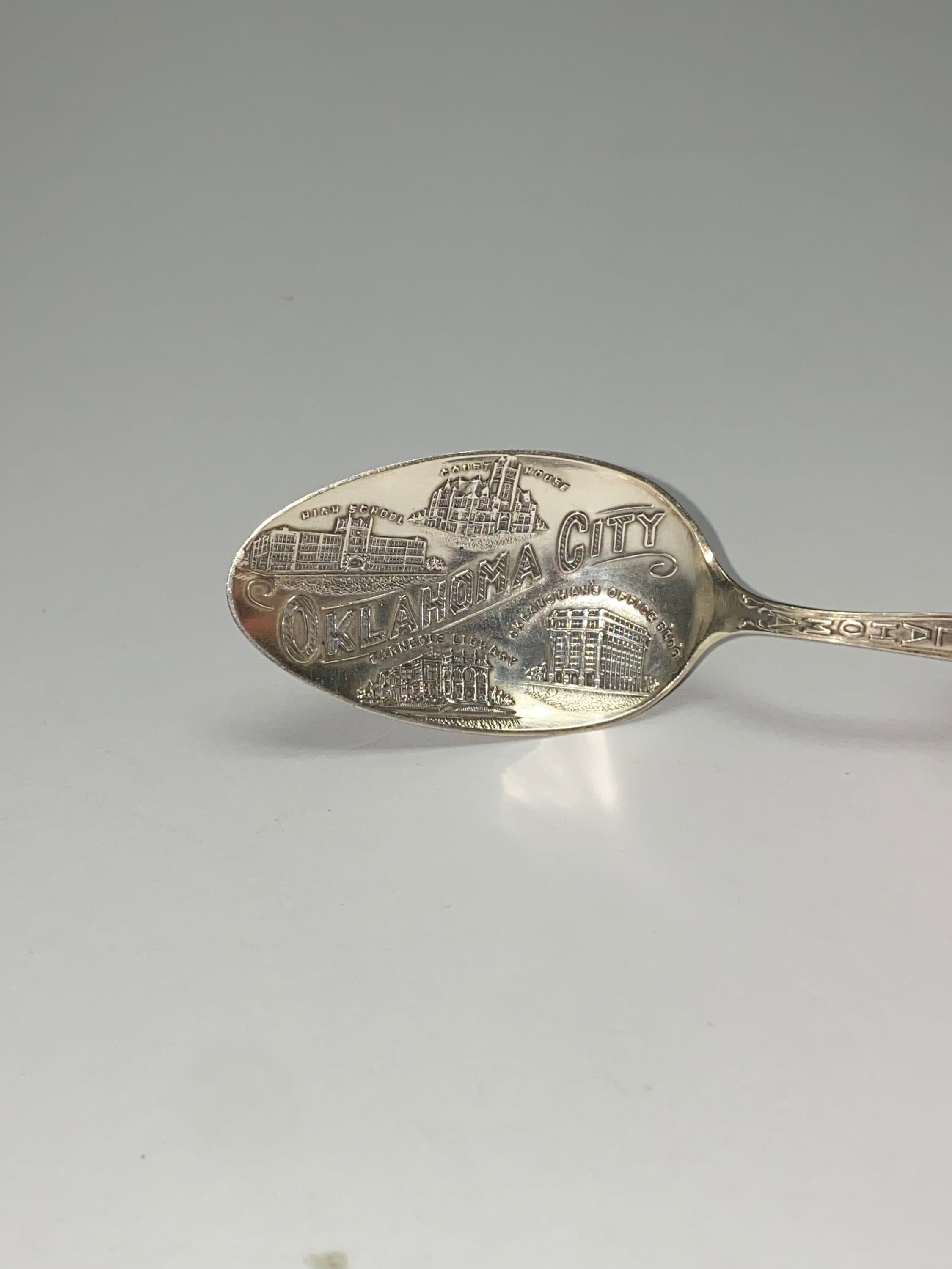 Antique Sterling Silver Collector's Spoon oklahoma City - Etsy