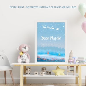 Printable Italian Christmas Wall Art Buon Natale E Felice - Etsy