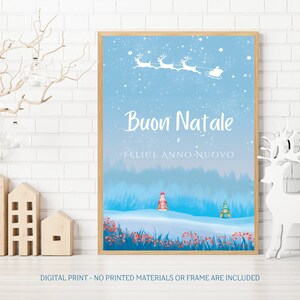 Printable Italian Christmas Wall Art Buon Natale E Felice - Etsy