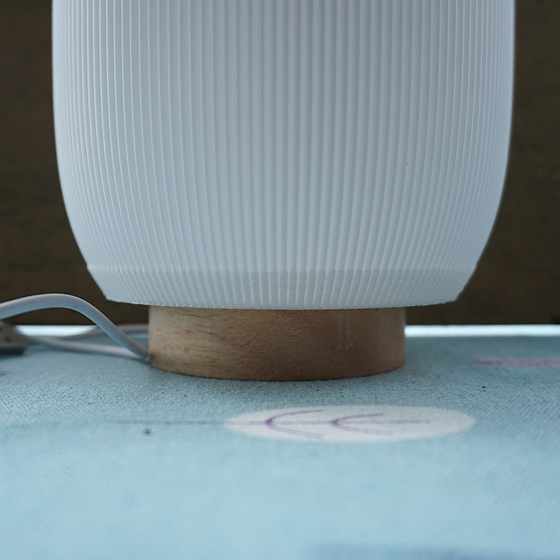 Bedside Lamp Minimalist Lamp of 3D Printed Shade USB Power - Etsy