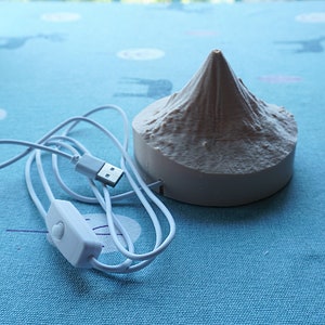 Volcano Table Light - 3D Printed Night Light - USB Powered - Etsy