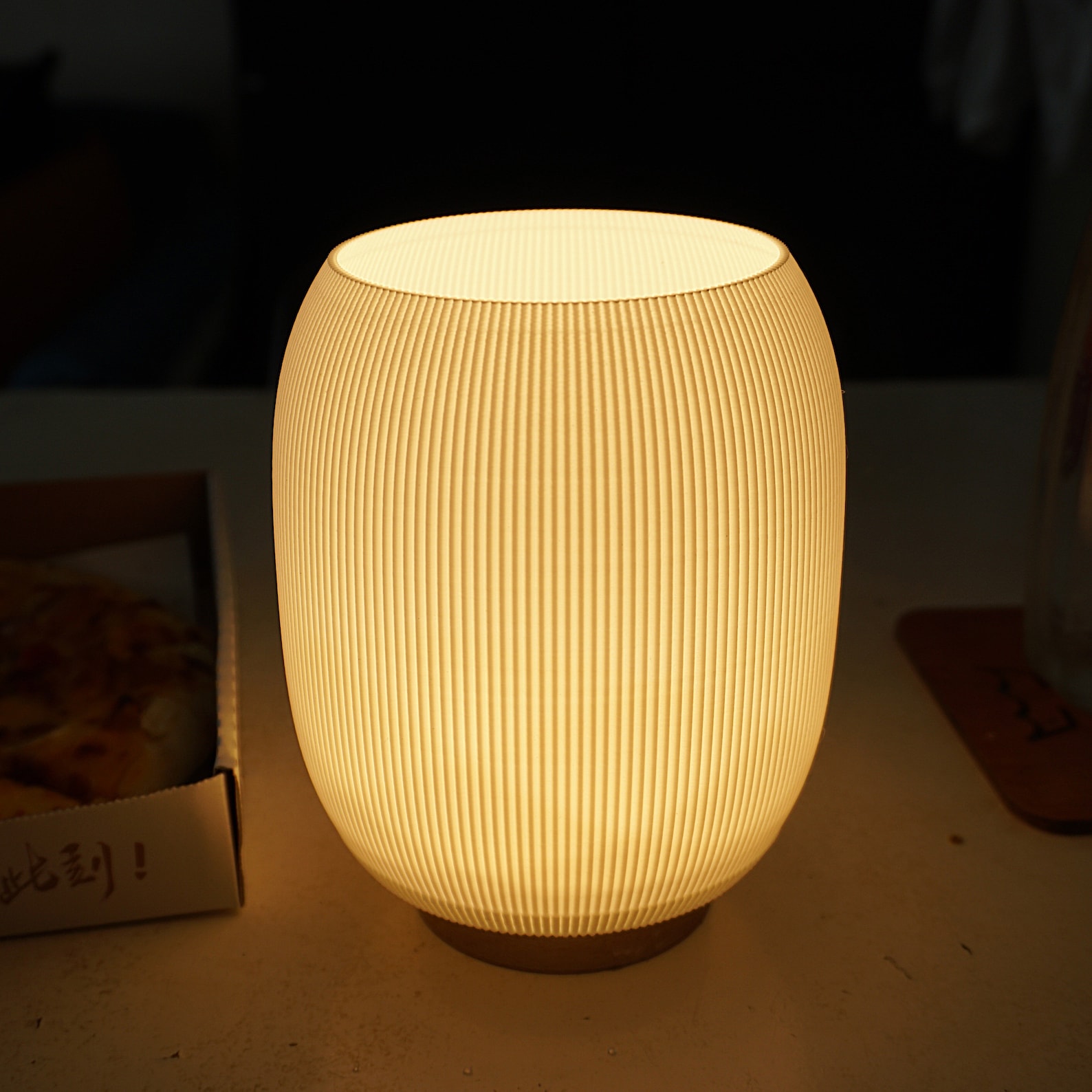 Bedside Lamp Minimalist Lamp of 3D Printed Shade USB Power - Etsy