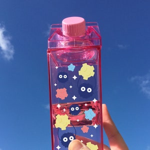 Soot Sprites Water Bottle, Kawaii Water Bottle, 16.9 Oz Bottle, Yellow ...