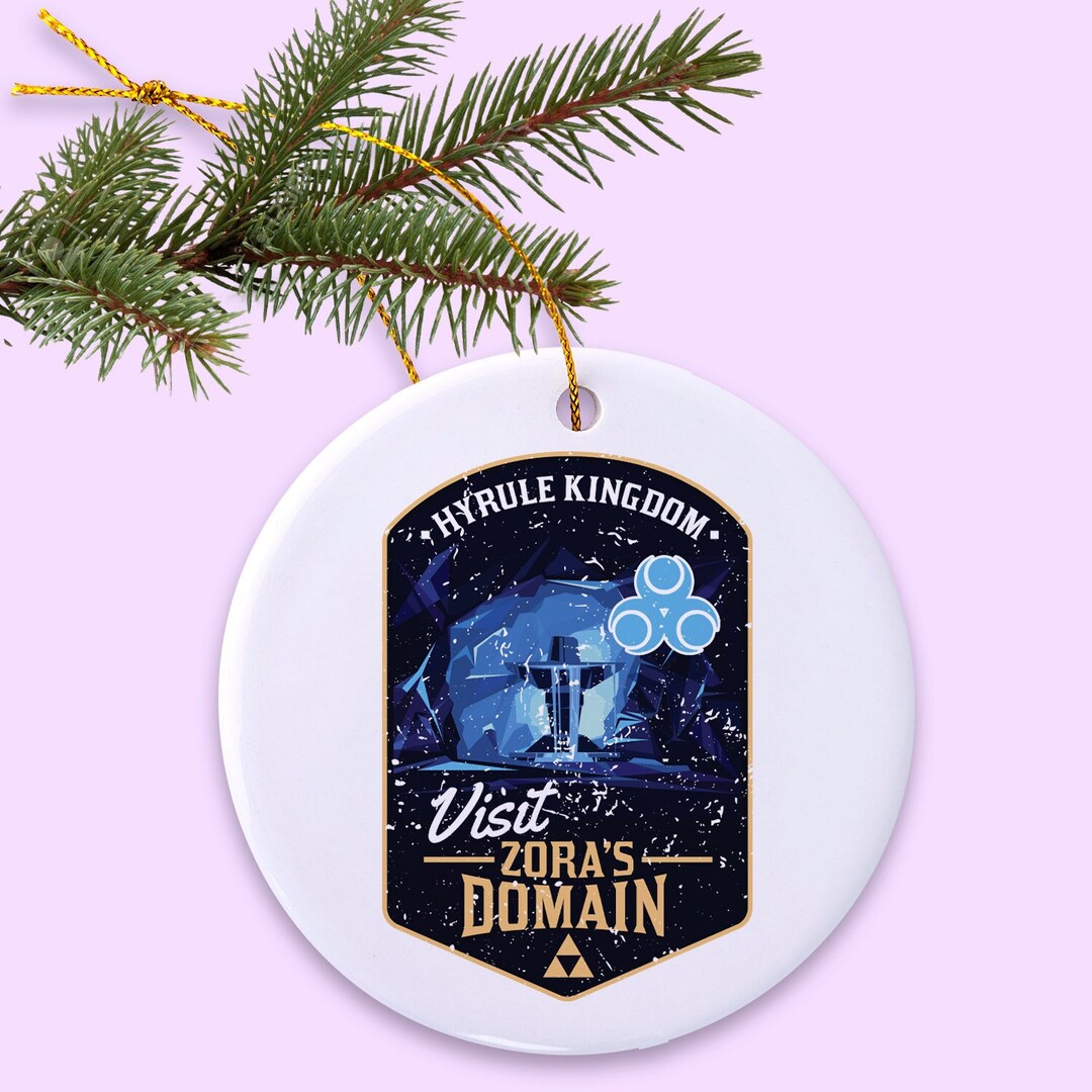 Visit Zora's Domain Christmas Ornament, Video Game Ceramic Christmas ...