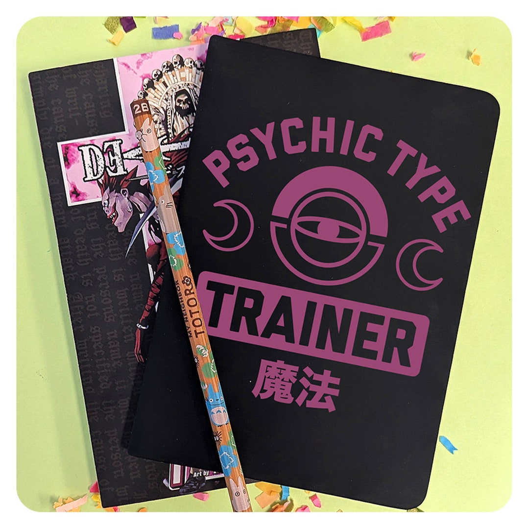 Psychic Type Trainer Journal, Cute Lined Notebook, Japanese Video Game ...