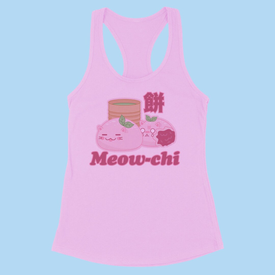 Cute Meow-chi Design, Mochi Cats Racerback Tank, Kawaiitank Top ...