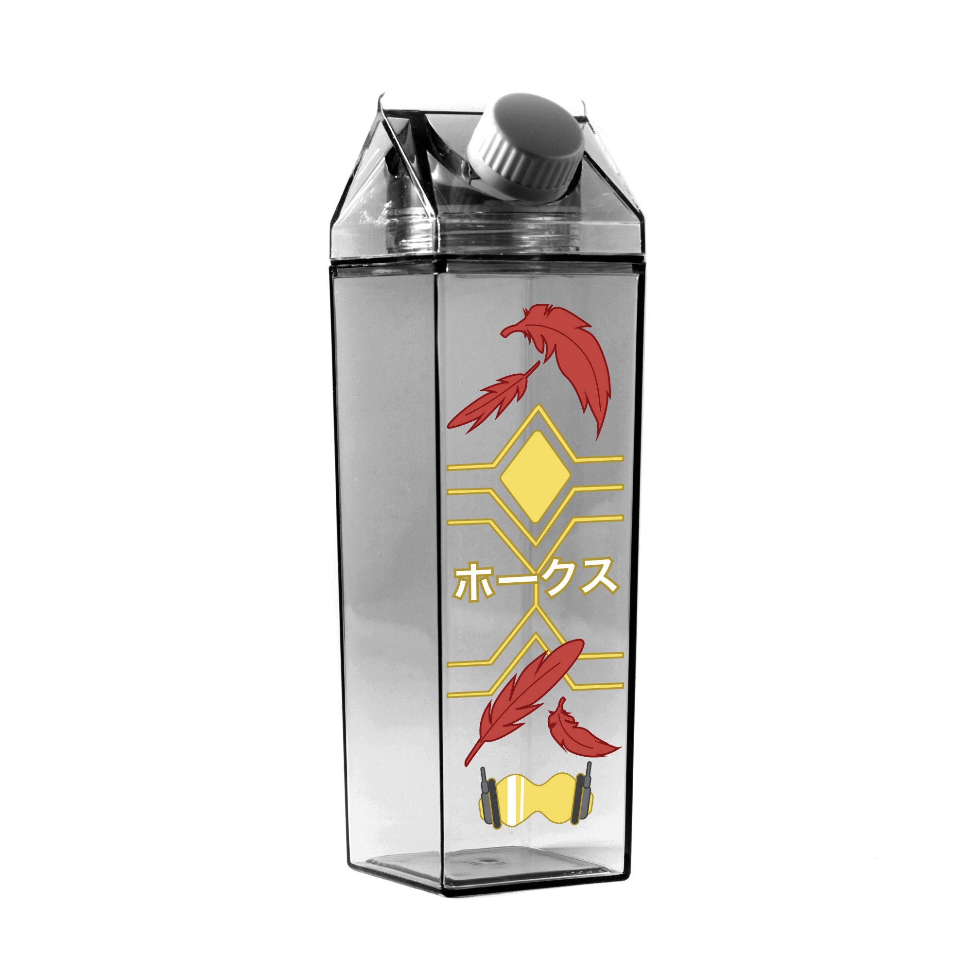Hero Hawk Anime Milk Carton Water Bottle, Kawaii Water Bottle, 16.9 Oz ...
