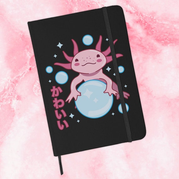 Kawaii Axolotl Journal Cute Lined Notebook Japanese Cartoon | Etsy