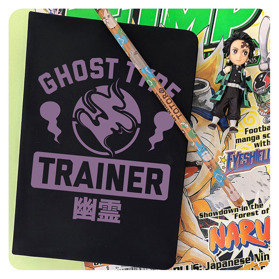 Ghost Type Trainer Journal, Cute Lined Notebook, Japanese Video Game ...