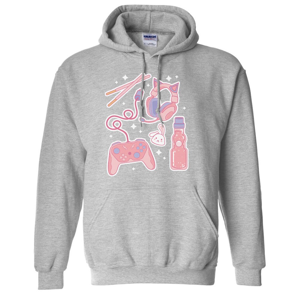 Cute Gamer Girl Icons Hoodie Kawaii Hoodie Japanese Graphic - Etsy