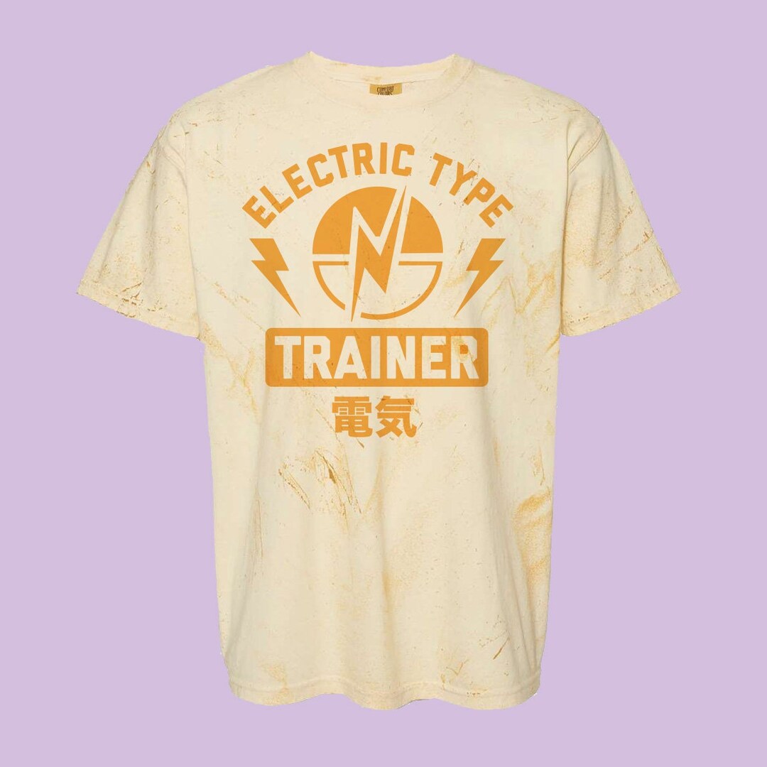 Electric Type Trainer Color Blast Comfort Colors Tee T-shirt, Kawaii T ...