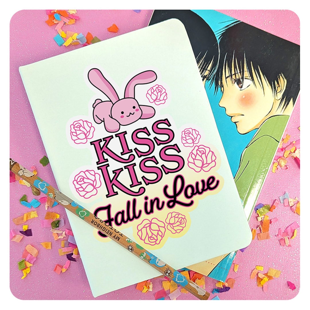 Kiss Kiss Fall in Love Journal, Kawaii Lined Notebook, Cute Japanese ...