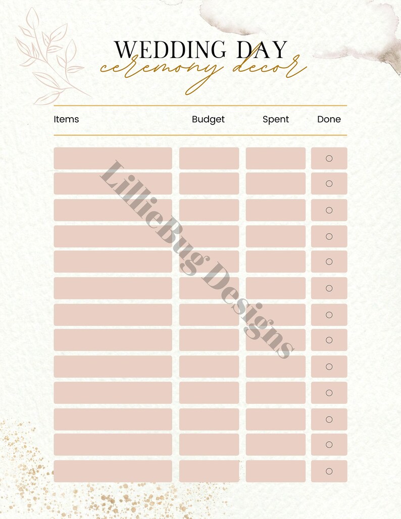 Wedding Planner Printable, Printable Wedding Planner Kit, Wedding ...