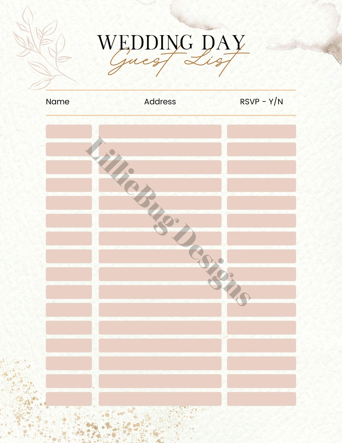 Wedding Planner Printable, Printable Wedding Planner Kit, Wedding ...