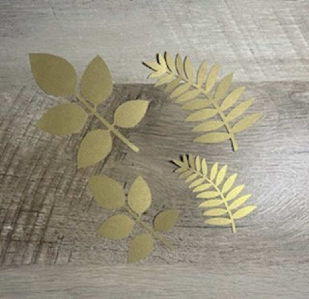 16 Piece Gold Paper Pre-cut Leaves - Etsy