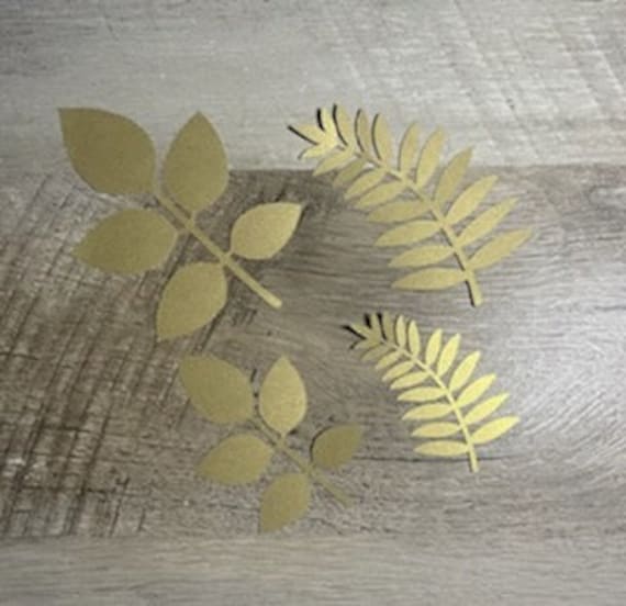 16 Piece Gold Paper Pre-cut Leaves - Etsy