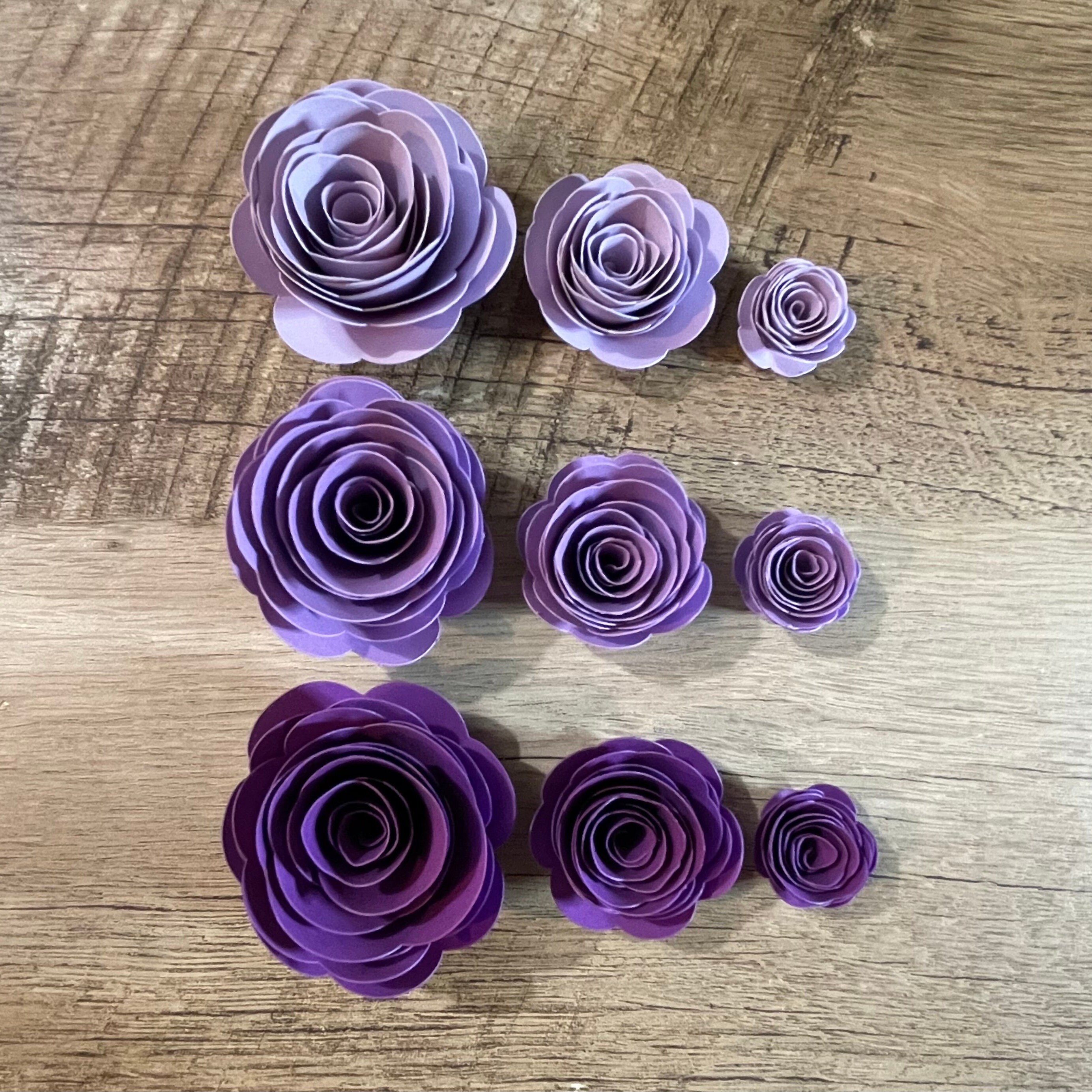 24 Piece Purple Rolled Paper Flowers Assortment - Etsy