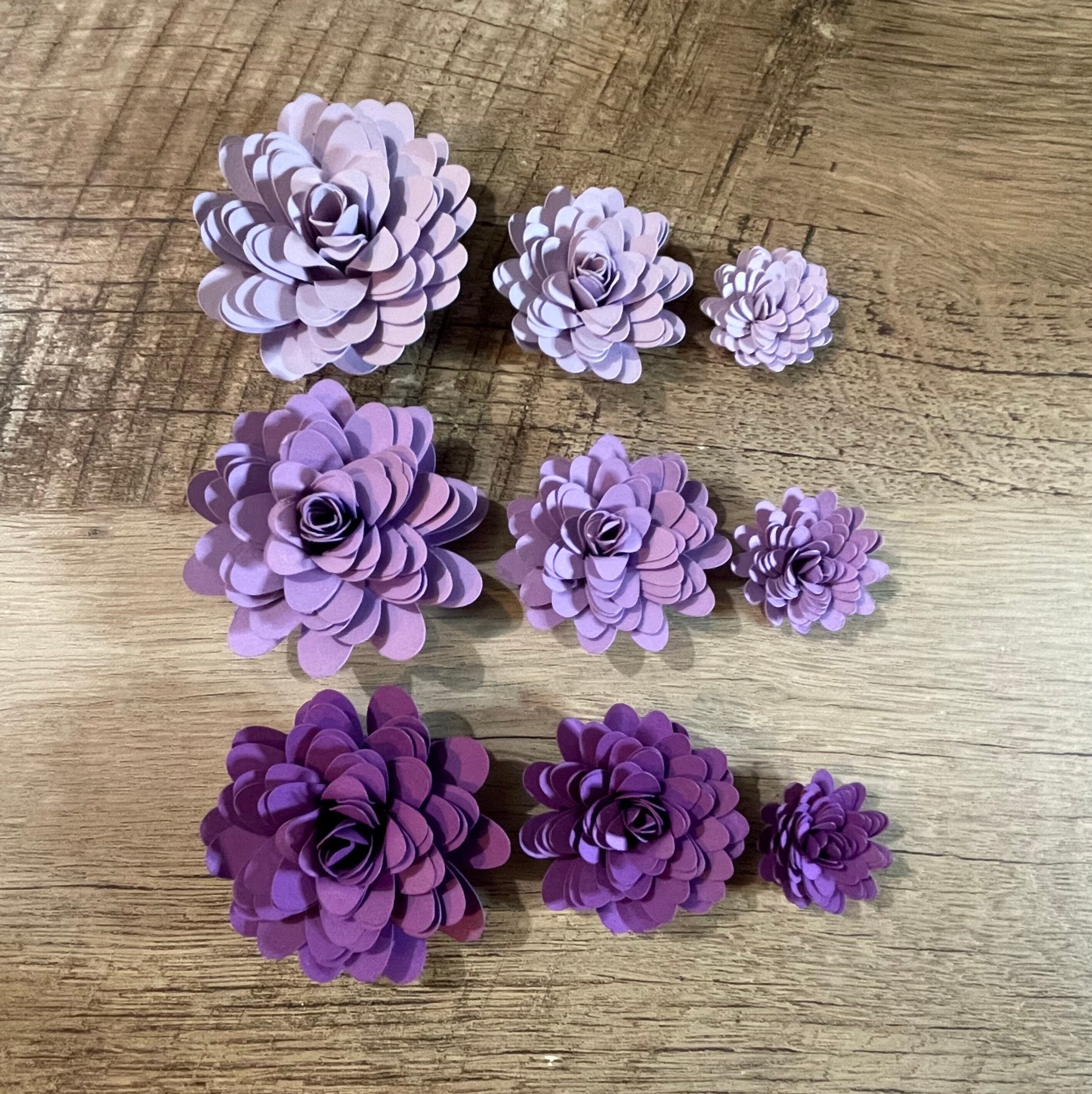24 Piece Purple Rolled Paper Flowers Assortment - Etsy