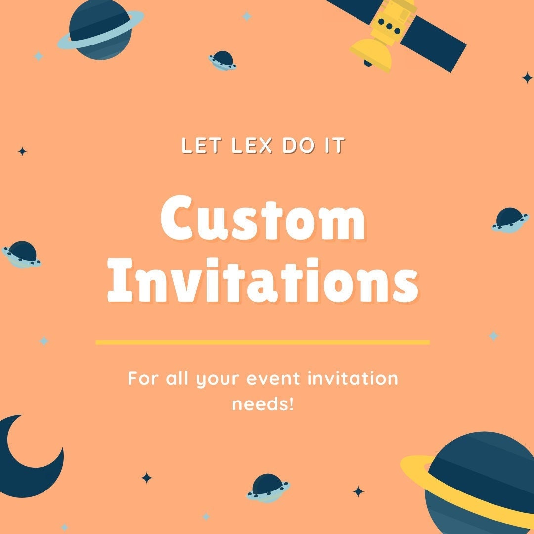 Custom Invitation Design Digital File Sent to You, Custom Printable ...