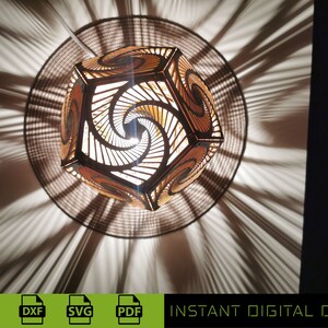 Dodecahedron Shadow Lamp Vector File – Laser & CNC Ready (digital ...