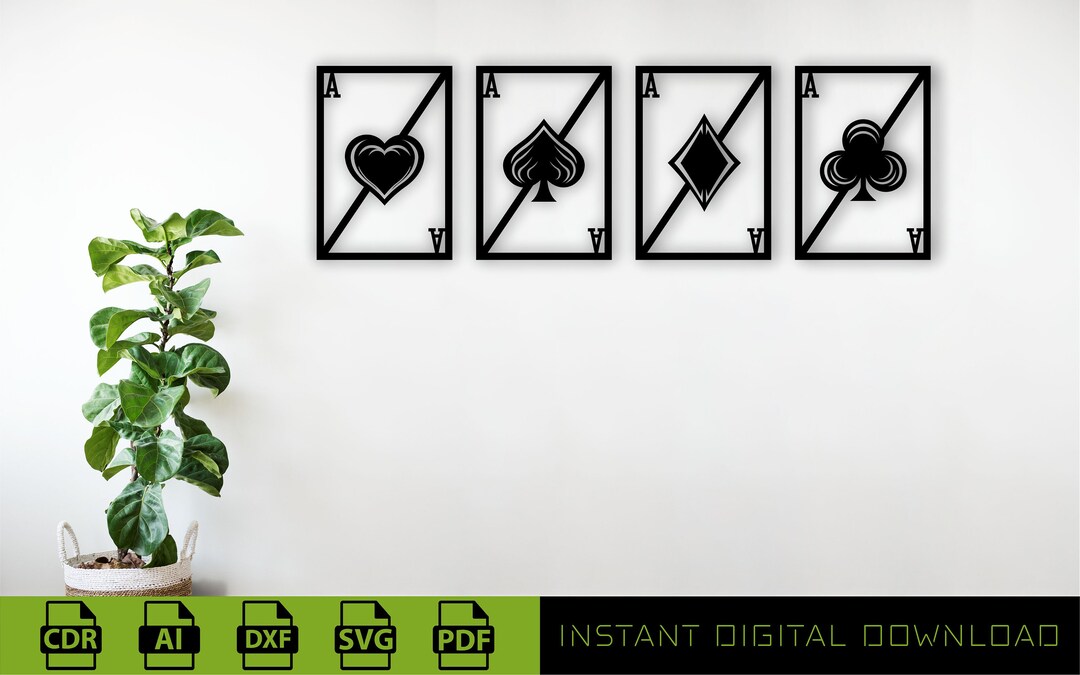 Gambit Full Aces Cards Laser Cut Files Digital Instant - Etsy