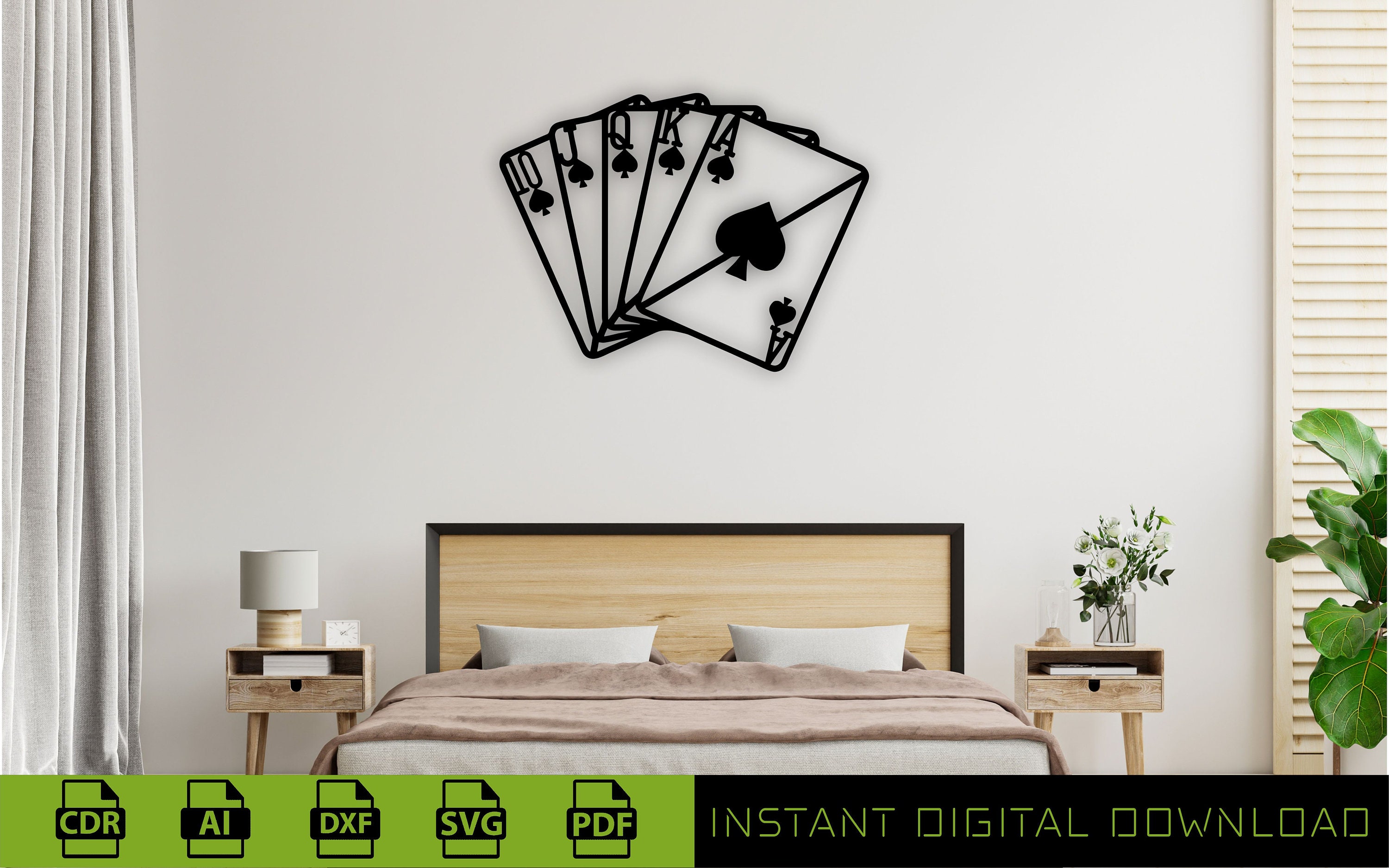 Gambit Full Aces Decor, Laser Cut Files, Digital Instant Download ...
