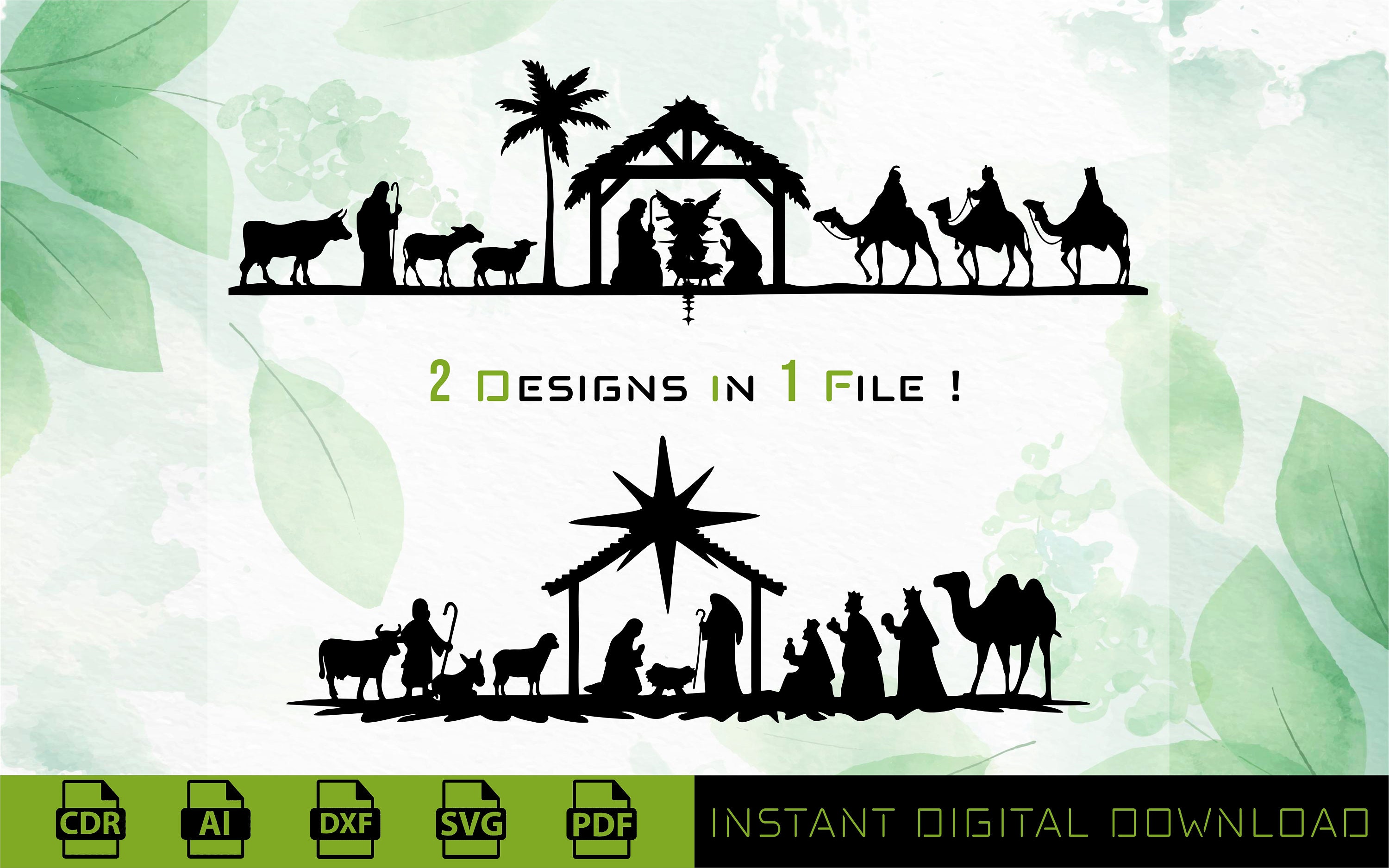 Christ Nativity SVG Vector File – Christmas Laser Cut CNC (digital ...