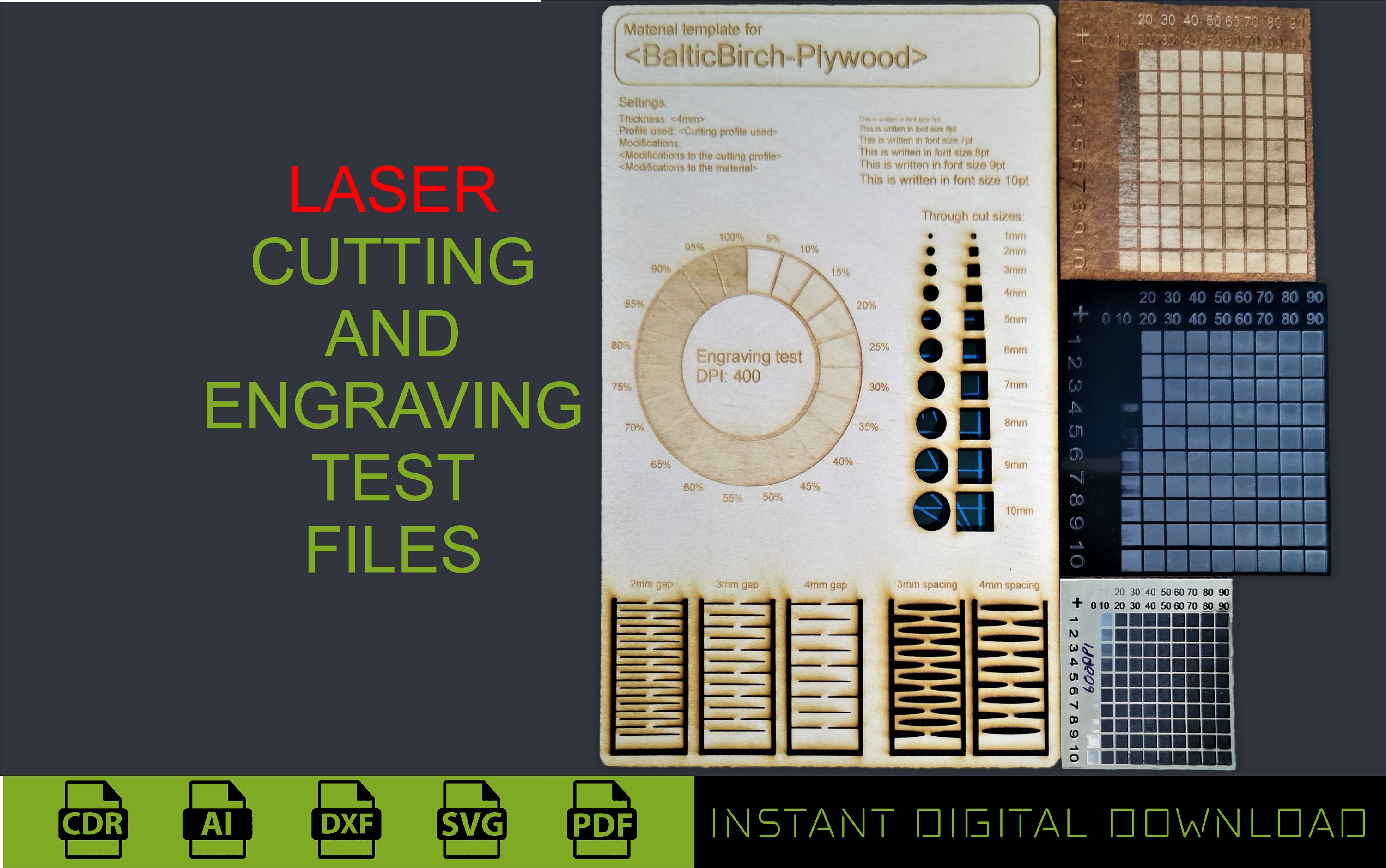 Laser Cut Test File SVG, Laser Cut Test File DXF, Engrave Files, Laser ... Laser Cut Test File SVG, Laser Cut Test File DXF, Engrave Files, Laser ...