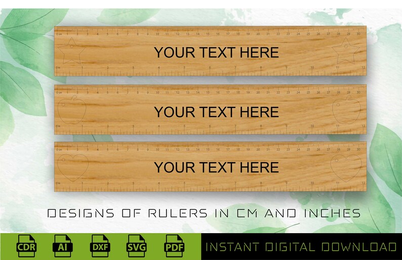 Teacher Ruler SVG, Laser Ready Cut File, 3 Designs Inside, Ruler ...