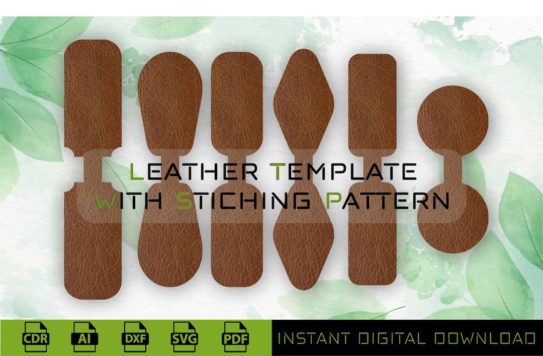 High-demand Leather Keychain Templates Vector File – DIY Craft Supplies ...