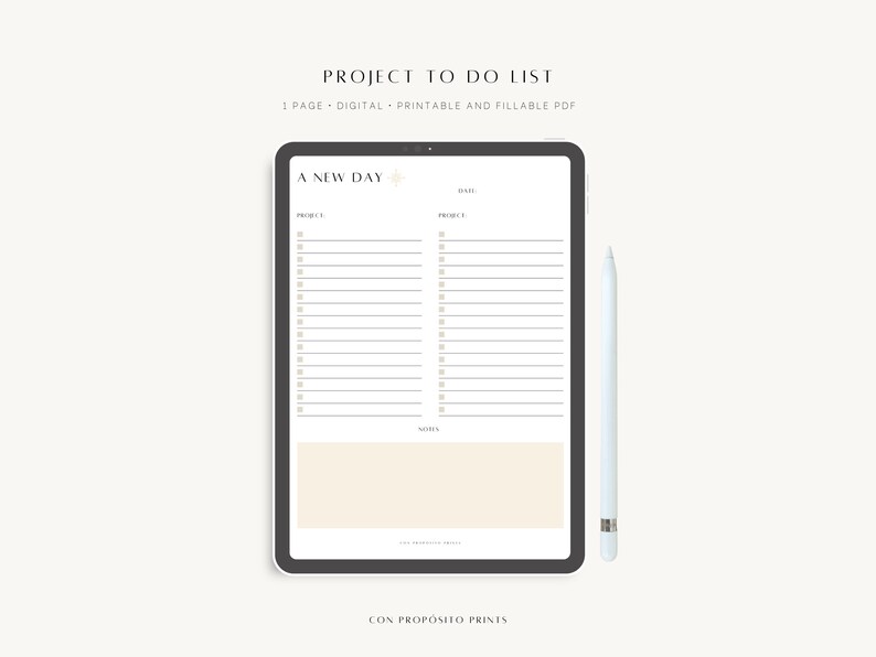 Project to Do List, Daily to Do List, Daily Productivity Planner ...