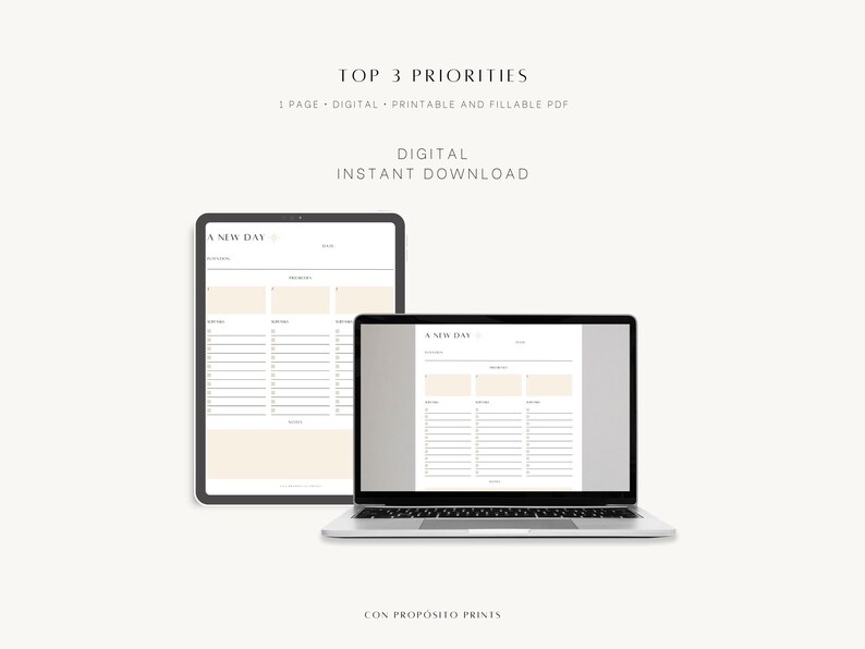 Top 3, Priority List, to Do Lists, Productivity Planner, Daily to Do ...