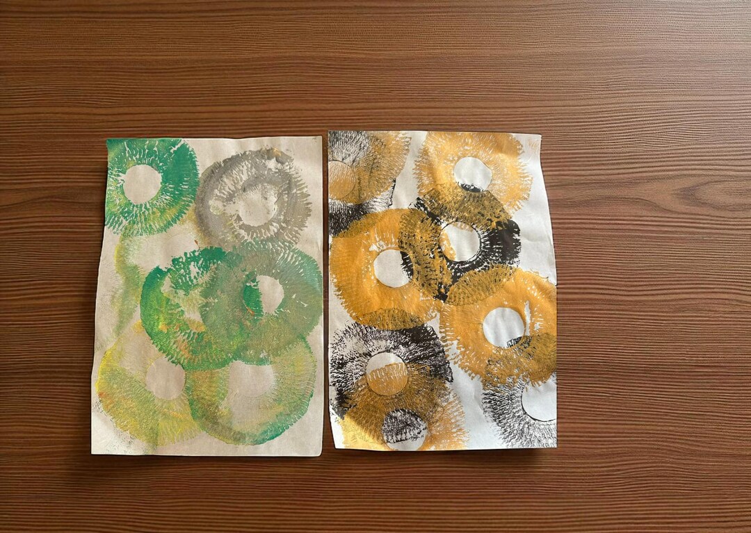 Gelli Prints, Monoprints Metallics Multi-color SET OF 10 on Mulberry ...