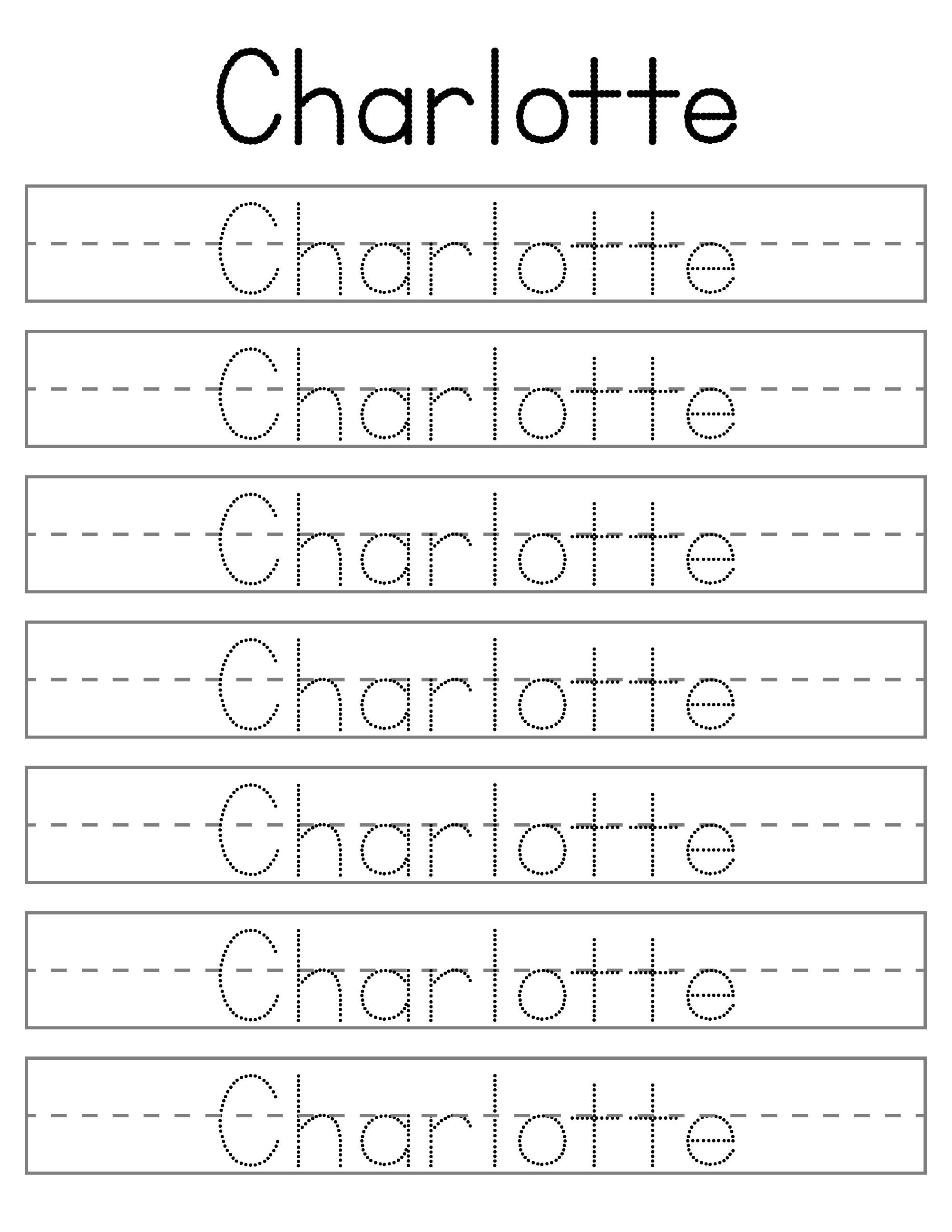 Custom Name Handwriting Practice Digital Worksheets - Printable ...