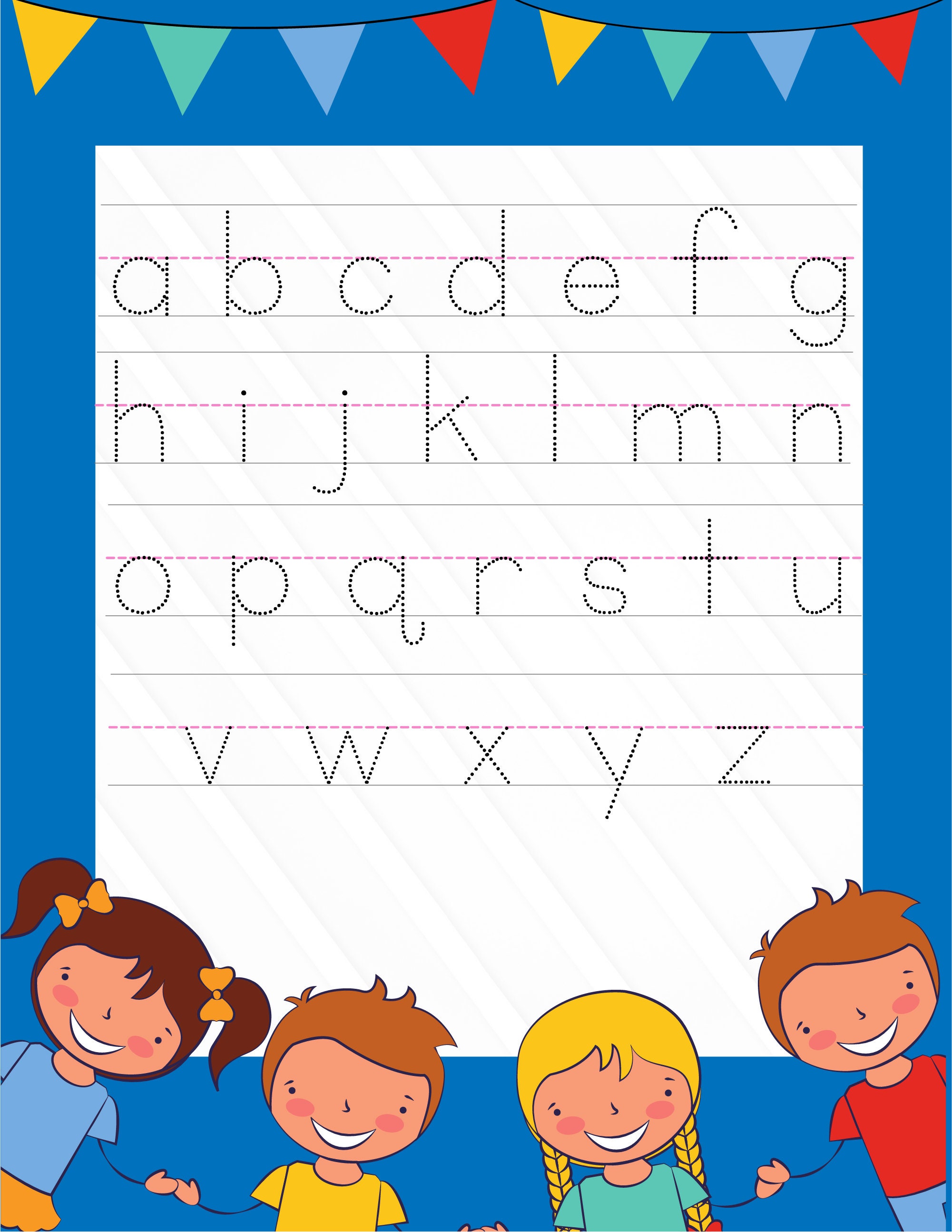 ABC & 123 Handwriting Practice Digital Worksheets Printable Alphabet ...