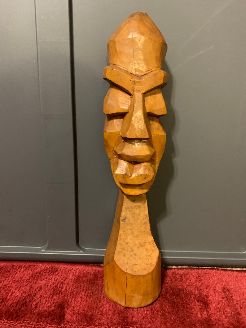 African Wood Carved Desk Top Statue - Etsy