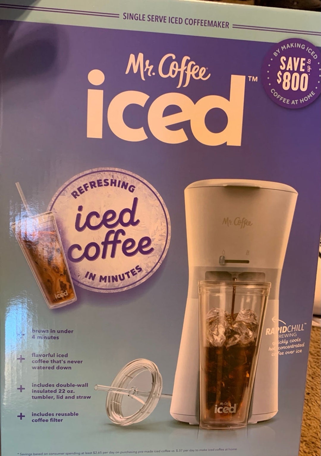 Mr Coffee Ice Coffee Maker New Color White and Gray 22 Oz Tumbler - Etsy