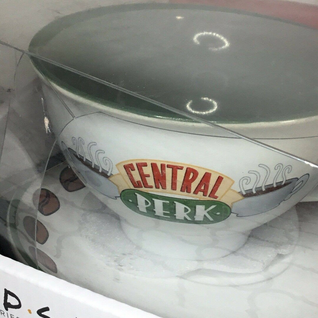 Friends Central Perk Tea Cup With Saucer White 12 Oz Mug With Saucer ...