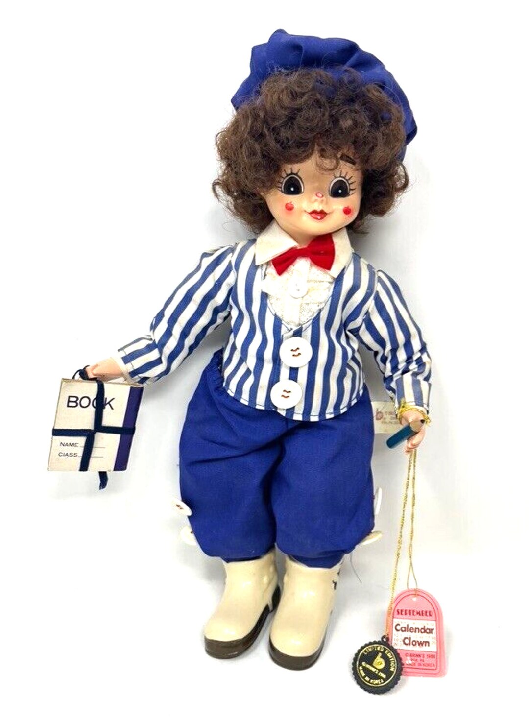 Vintage BRINNS September Porcelain Doll September Calendar Girl Clown ...