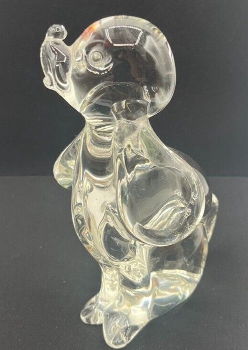 Glass Cristal Clear 6 1/2"dog Figurine Sculpture Paper Weight - Etsy