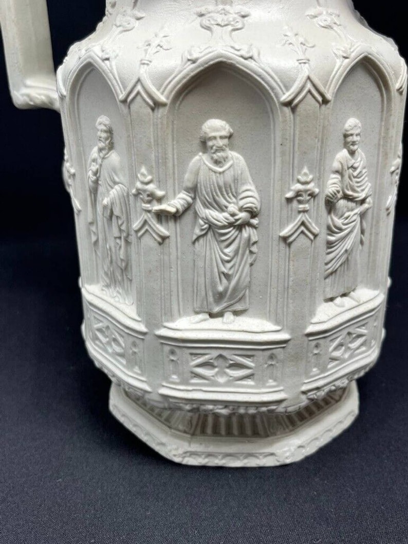 Large Antique 1842 Charles Meigh Soft Paste Pottery Religious Figure ...