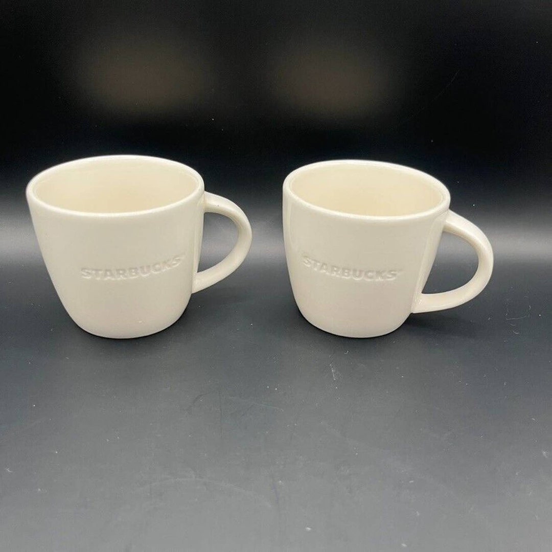 Starbucks Coffee 2010 D Tous Droits White Espresso Demitasse Mug Cup ...